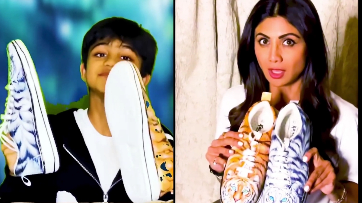 Shilpa Shetty's Son Viaan Starts Business Of Customised Sneakers, Proud ...
