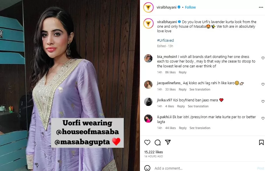 Urfi Javed's Rare Appearance In Traditional Attire Leaves Netizens In Shock